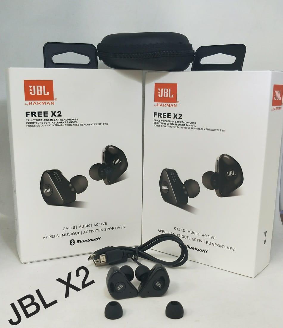 Headset bluetooth JBL X2 Wireless earphone bluetooth Isi 2 L R - Hitam ...